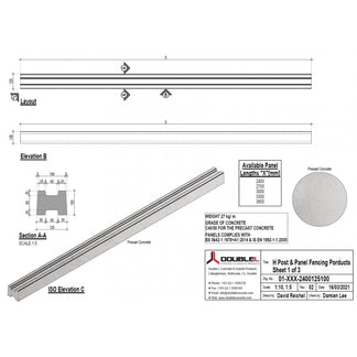 Concrete H-Post | Double L Concrete & Granite Products – Double L Ireland